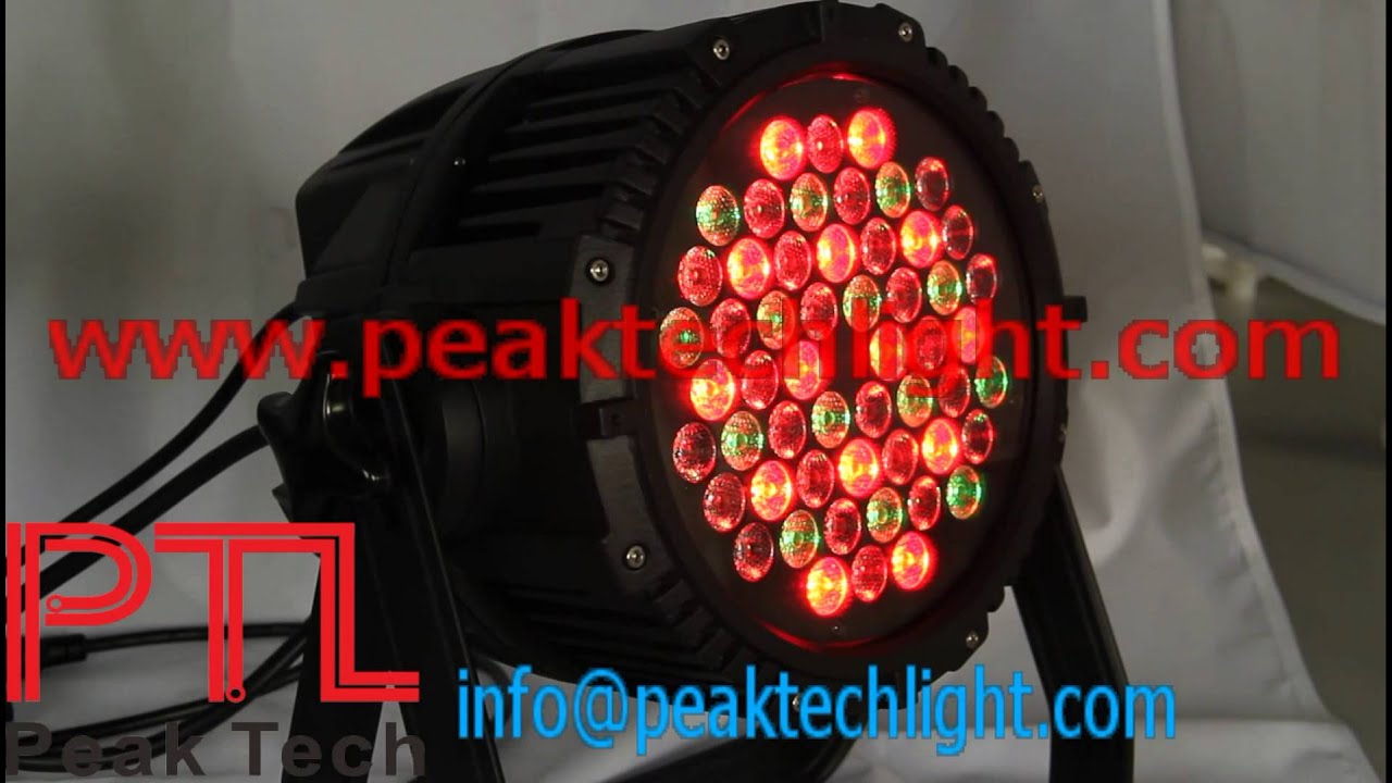 PT WP601 54x3w waterproof IP65 RGBW led par light video - YouTube