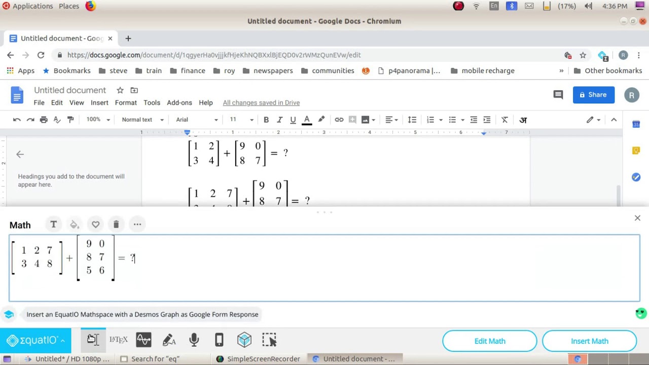 #2 adding maths, physics, chemistry equations, formula to Google forms ...
