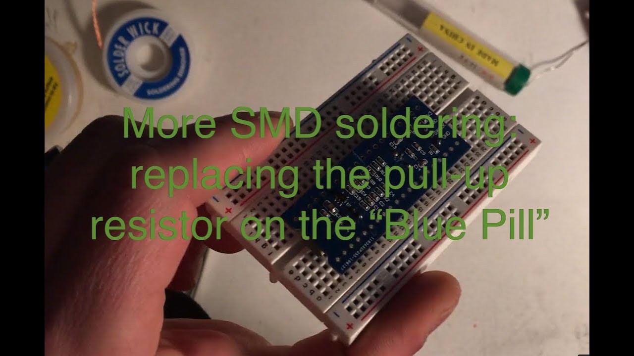 Blue Pill board: how to properly fix the USB SMD resistor value - YouTube