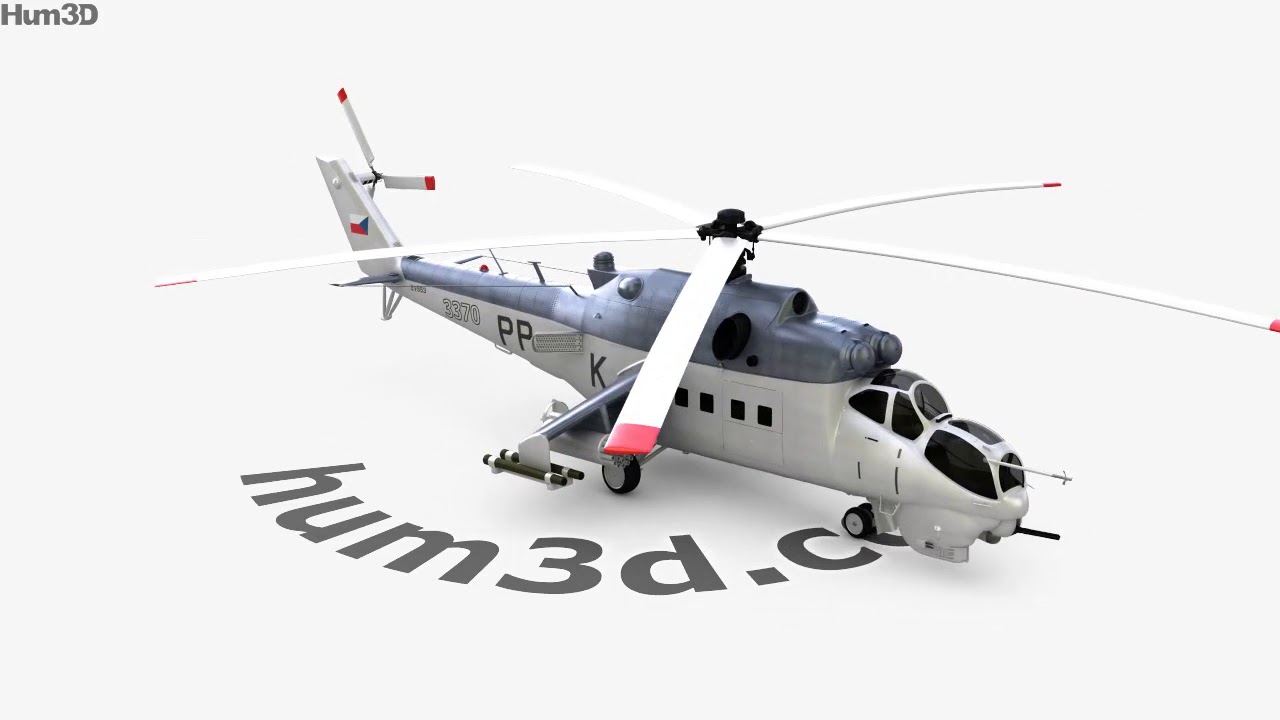 Mil Mi-35 3D model by 3DModels.org - YouTube