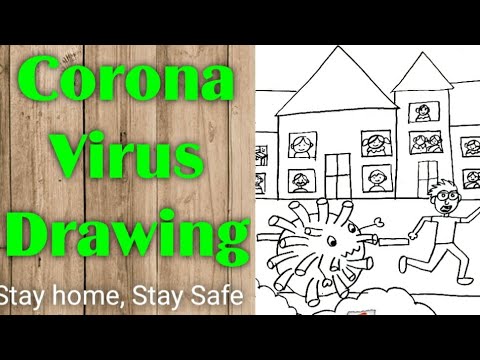 Corona Virus Drawing/Stay Home Stay Safe/Lockdown days Children ...