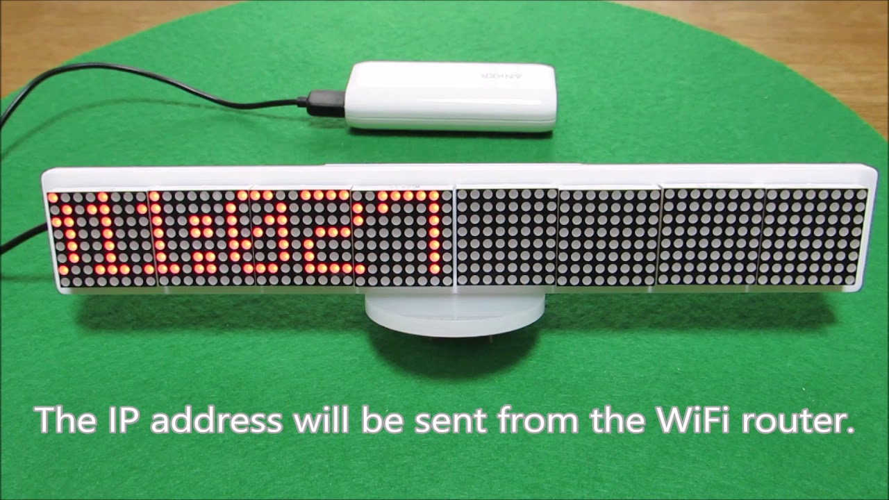 LED Matrix WiFi Message Board - YouTube