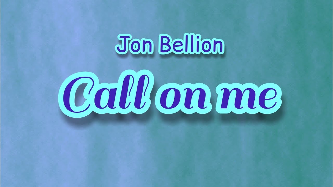 Jon Bellion - Call on me [unreleased song] (Cover art - Je Graphics ...