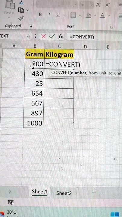 Unit Conversion Trick In Excel 🔥 | Pro Excel Tips And Tricks 😱 #shorttricks #exceltutorial # ...