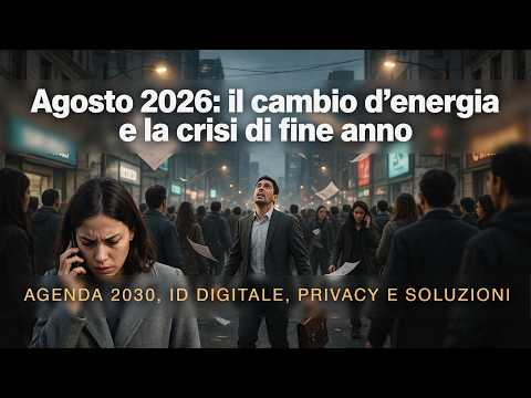 AGOSTO 2026: CAMBIO D'ENERGIA E CRISI DI FINE ANNO, AGENDA 2030, ID DIGITALE, PRIVACY E SOLUZIONI