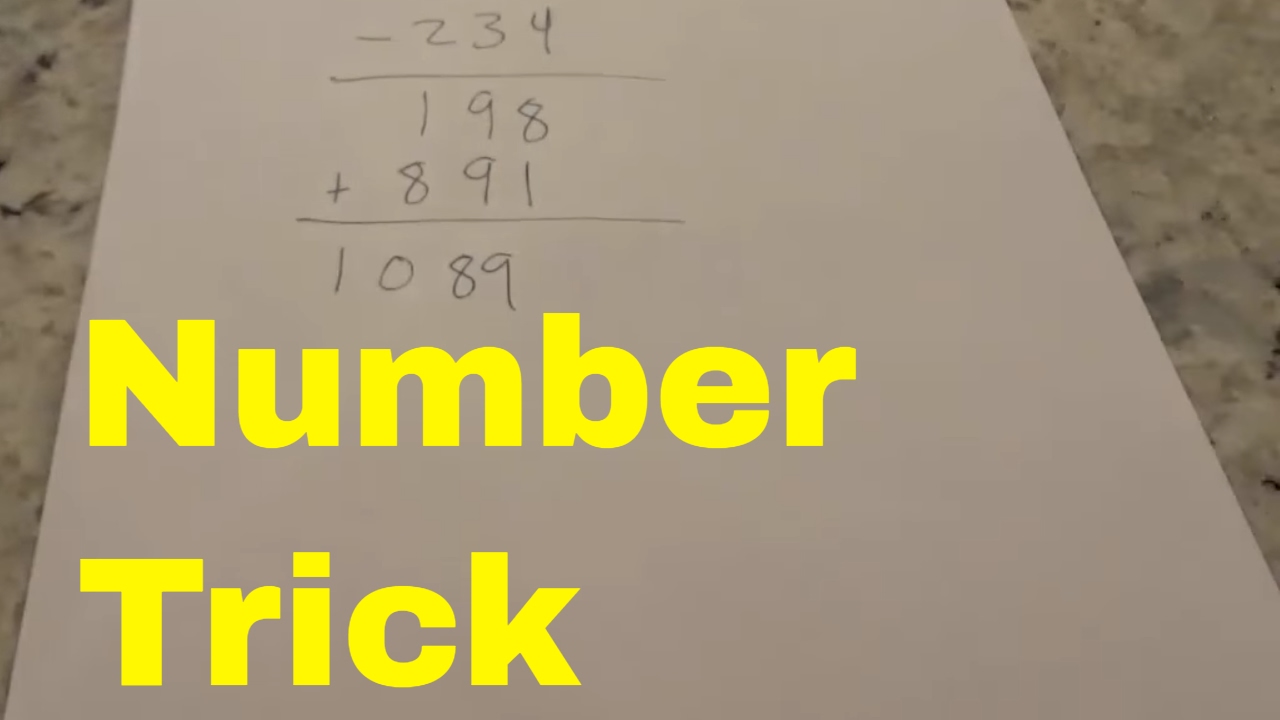 How To Do The 1089 Number Trick-Impress Your Friends With This EASY ...