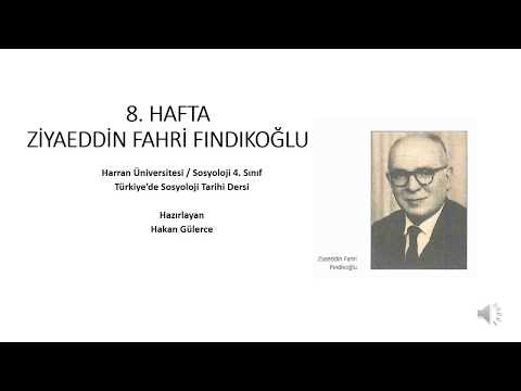ZİYAEDDİN FAHRİ FINDIKOĞLU