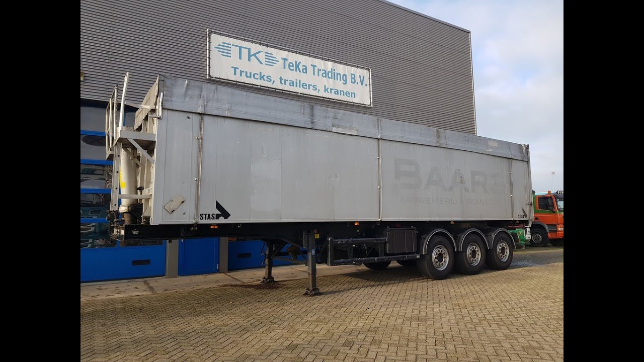 Stas tipper trailer 56 M3 full aluminium - YouTube