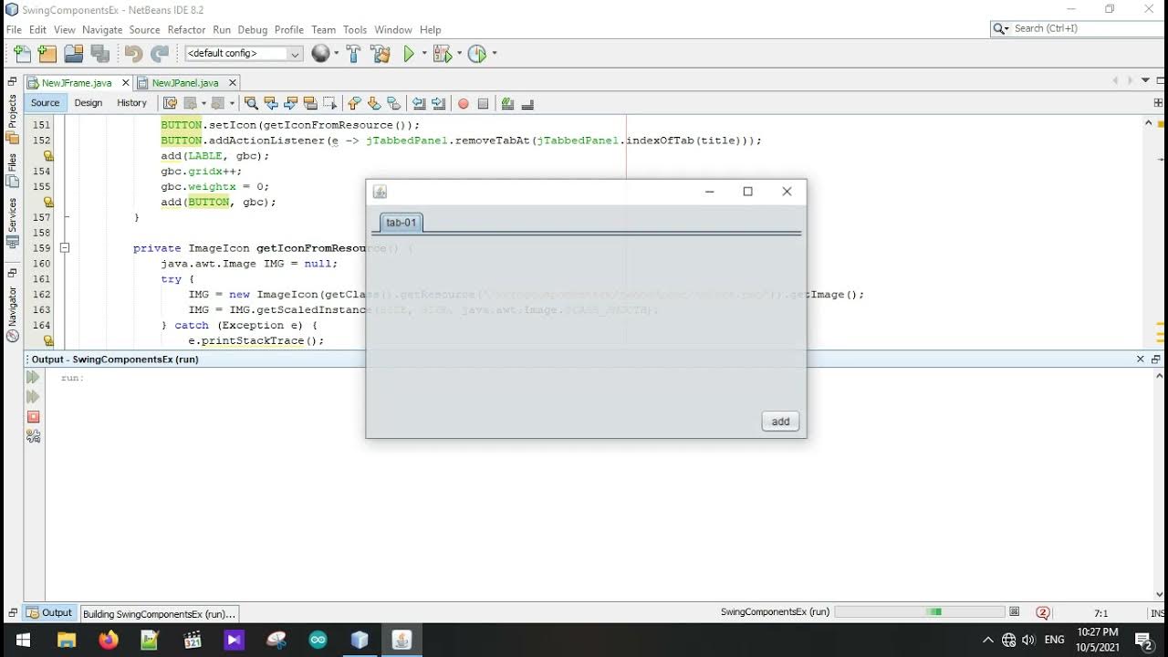 jtabbed pane with close button - YouTube