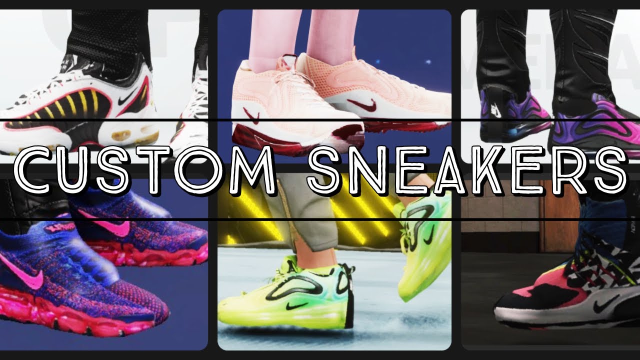 CAW WORKSHOP WWE 2K20 | Custom Sneakers Tutorial - YouTube