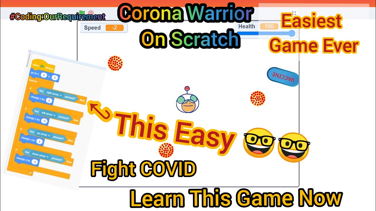 How To Make A Corona Warrior Game On Scratch || Making A Virus Whack ...