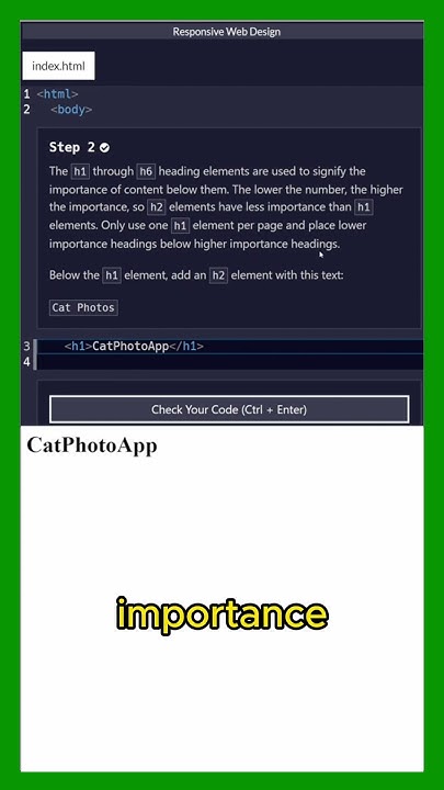 freeCodeCamp CatPhotoApp Step 2 #coding #freecode #html - YouTube