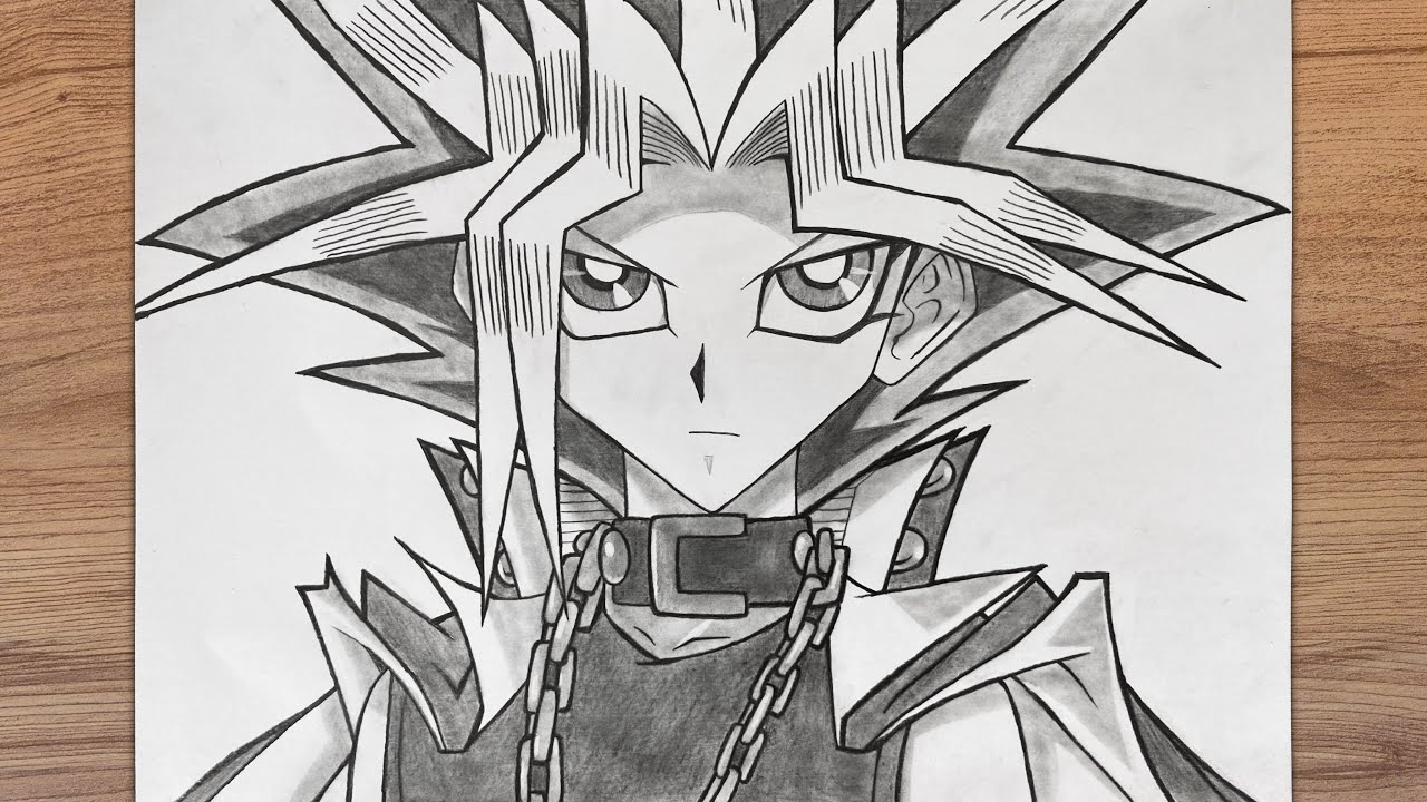 How to draw Yami Yugi || Yu-Gi-Oh! | Draw step by step | Easy anime ...