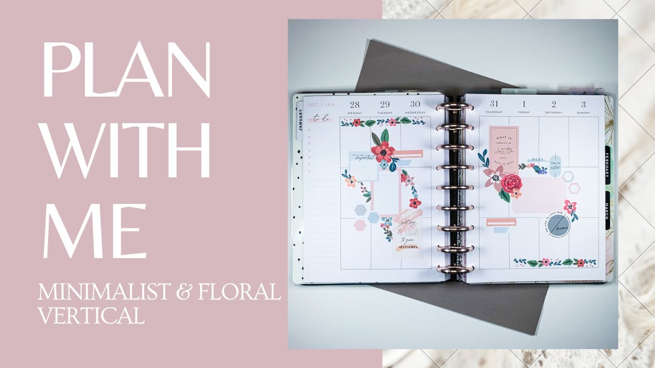 PLAN WITH ME 📒 | HAPPY PLANNER VERTICAL LAYOUT | MINIMALIST & FUN ...