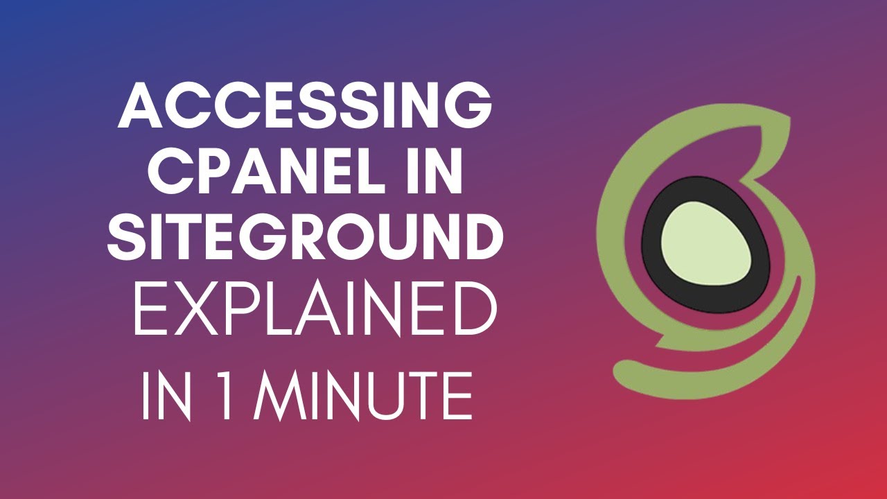 How To Access cPanel In SiteGround? (2024) - YouTube