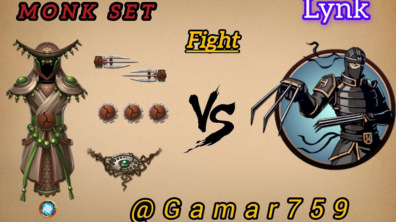 Monk set vs lynx shadow fight 2 gaming 🥵🥶 #edit @gamar759 - YouTube