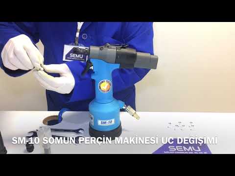 SM 10 havalı somun perçin makinesi uc değişimi