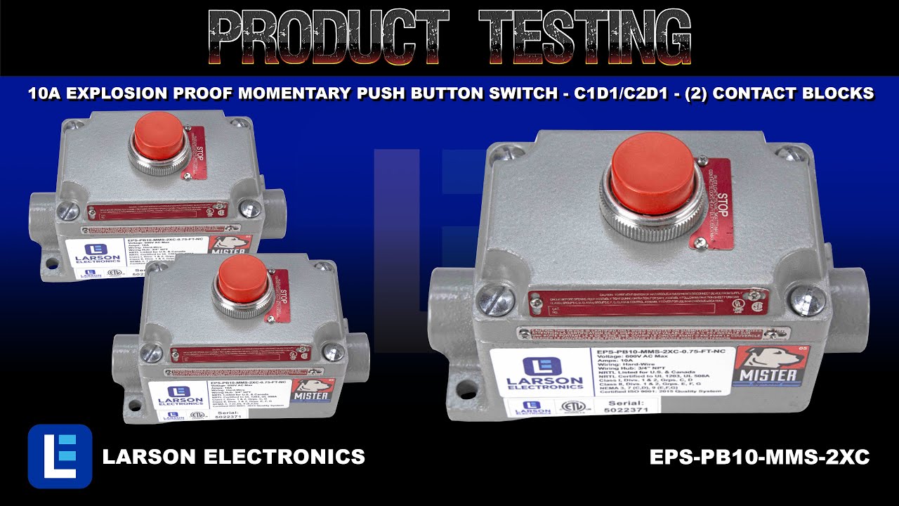 10A Explosion Proof Momentary Push Button Switch - C1D1/C2D1 - (2 ...