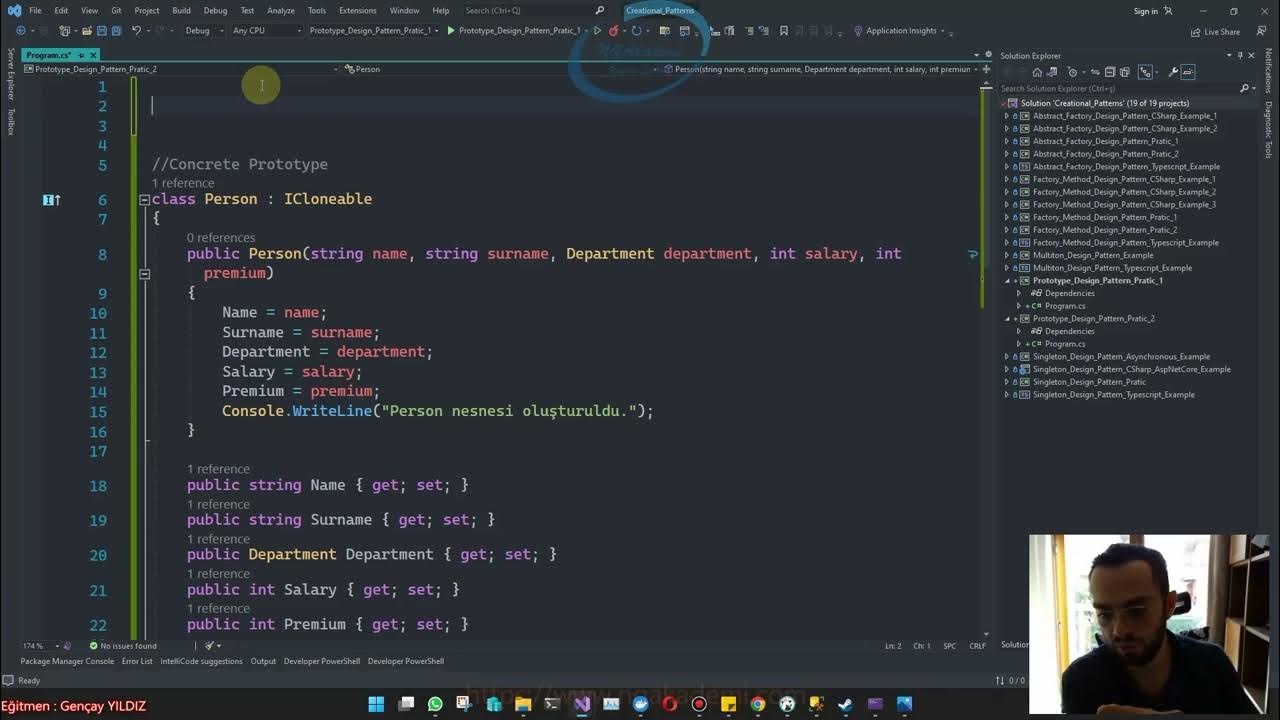 Prototype Design Pattern #3 - 2. Pratik Anlatım - YouTube