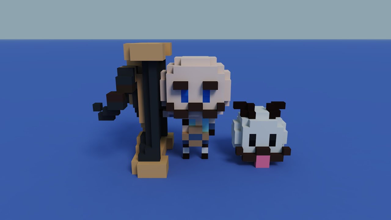 Braum Chibi Voxel Art | League of Legends | LoL FanArt - YouTube