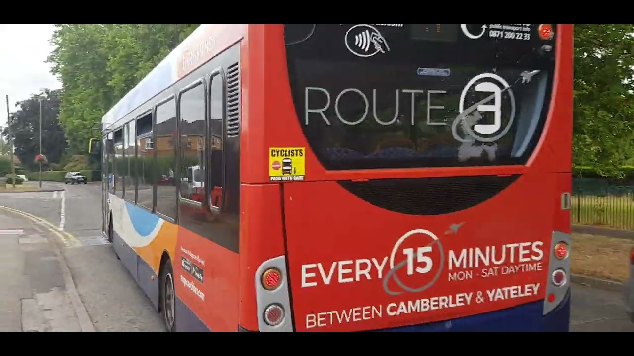 Here is the stagecoach bus 36911 on the number 3 in Ash with the route ...