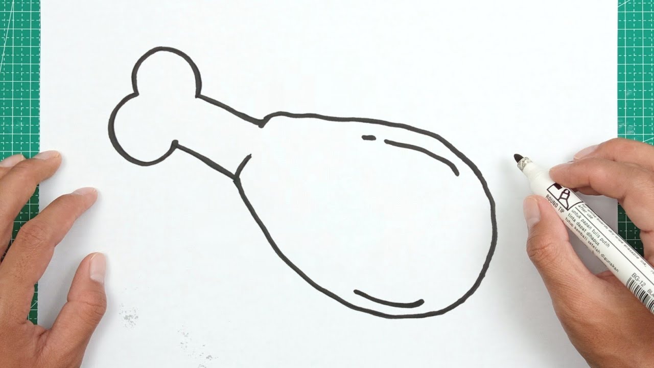 How To Draw A Simple Chicken Leg