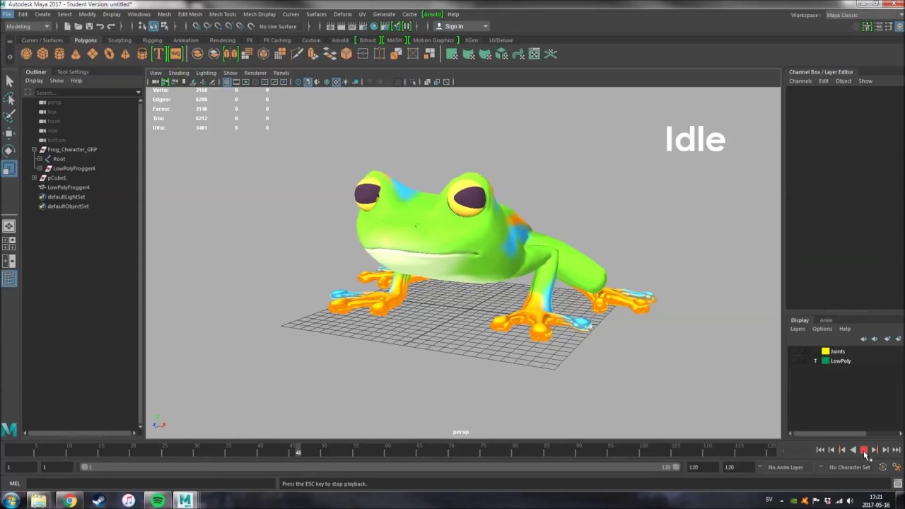 3D Frog Animations (Walk, Jump, Idle, & Shoot Out Tongue) - YouTube