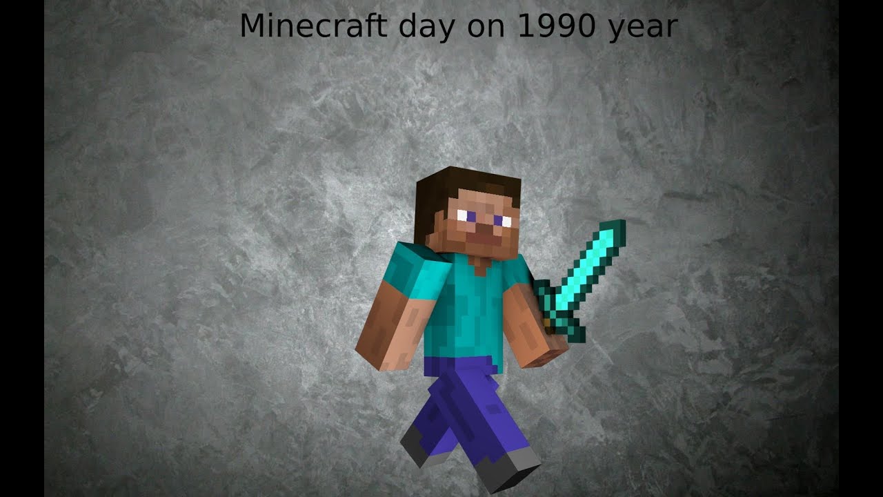 Minecraft day on 1990 year - YouTube