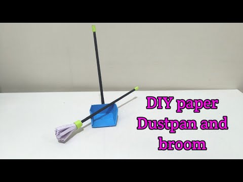 DIY paper dustpan & broom | How to make a paper dustpan & broom ...