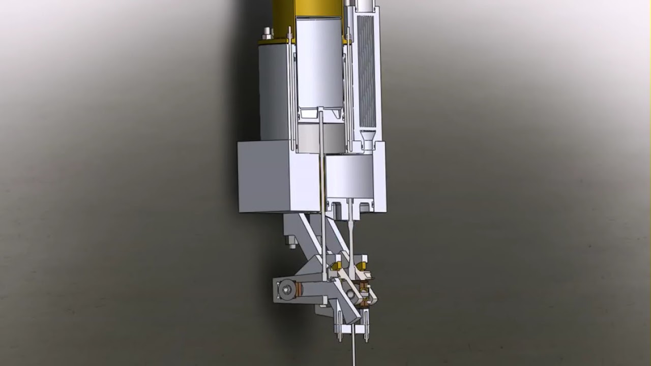 STIRLING ENGINE SOLIDWORKS 3D MODEL - GAMMA CONFIGURATION WITH SCOTCH YOKE - HARMONIC DRIVE ...