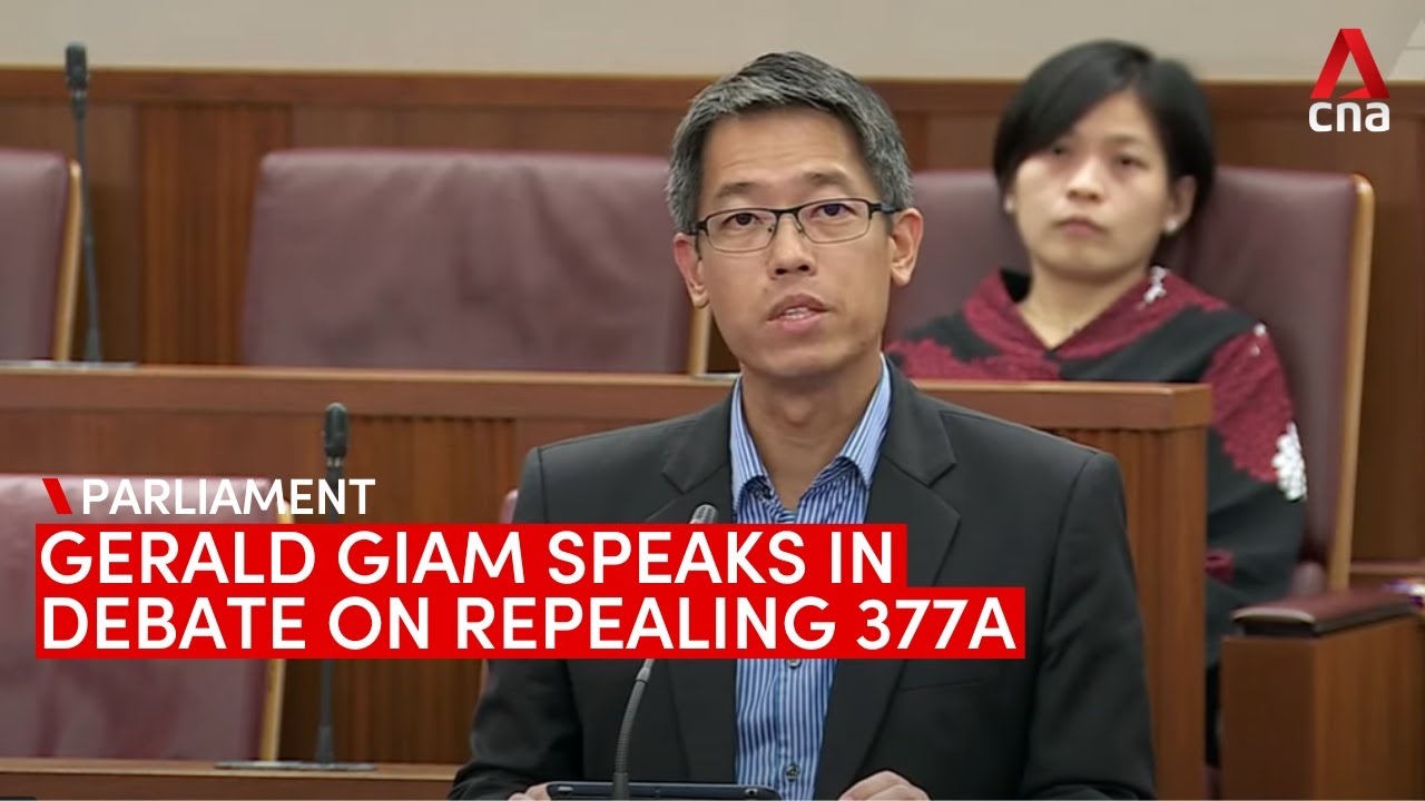 Gerald Giam speaks in debate on repealing Section 377A - YouTube