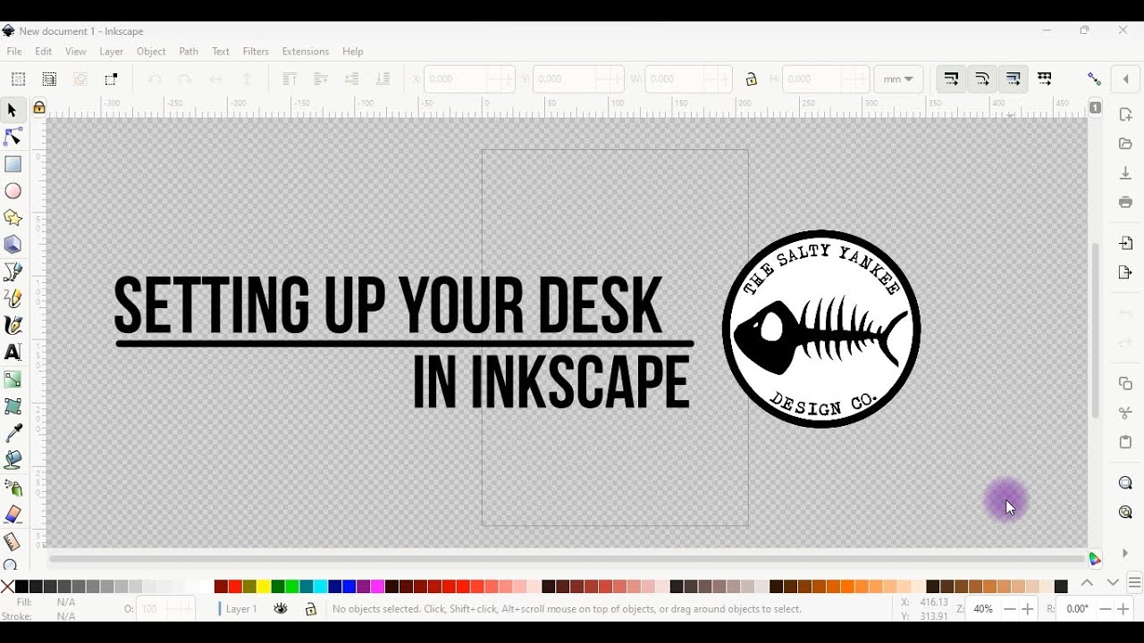 Setting up your Desk in Inkscape - YouTube