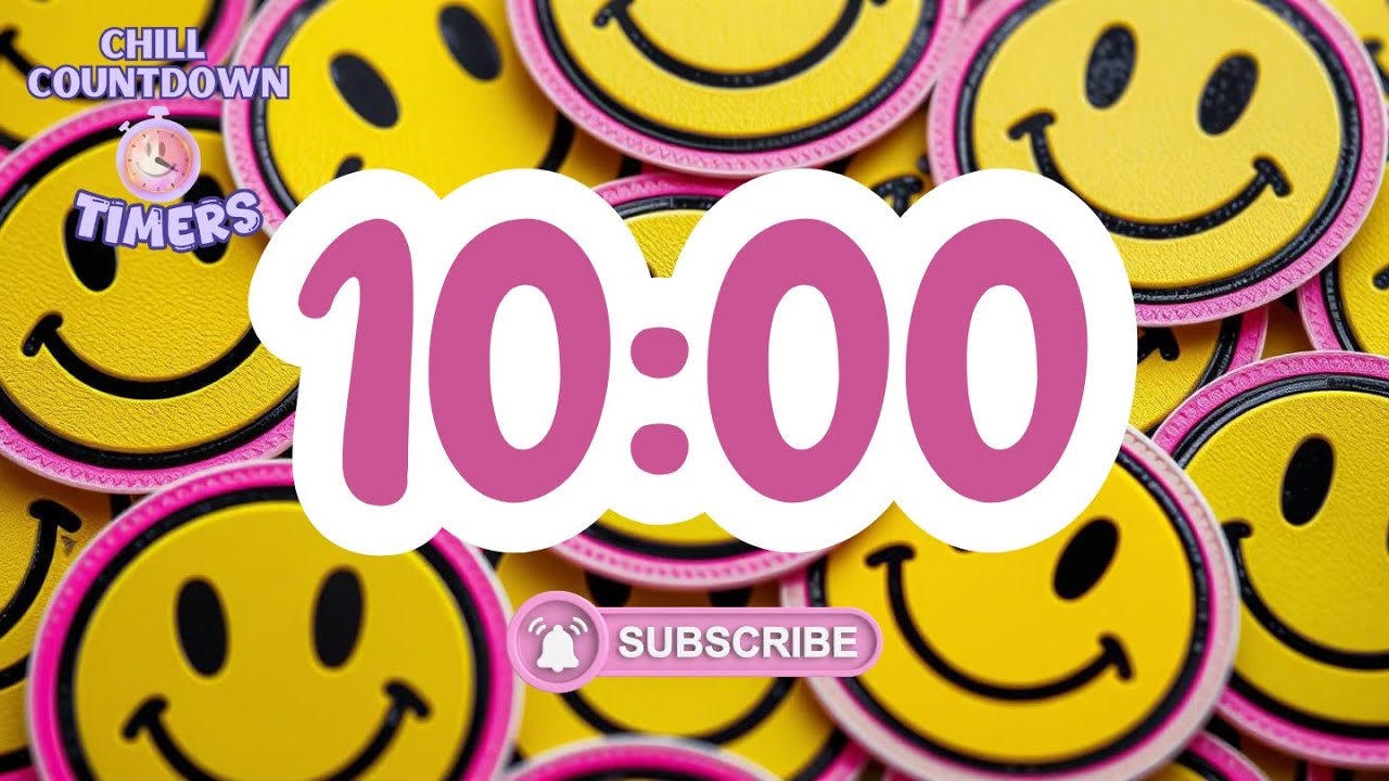 10-Minute Smiley Face Timer | Chill Lofi Countdown for Focus, Study ...
