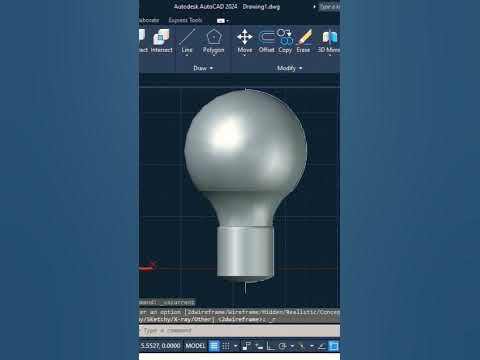 How to make Bulb 💡 in AutoCAD. #autocad3d #autocad #tutorial - YouTube