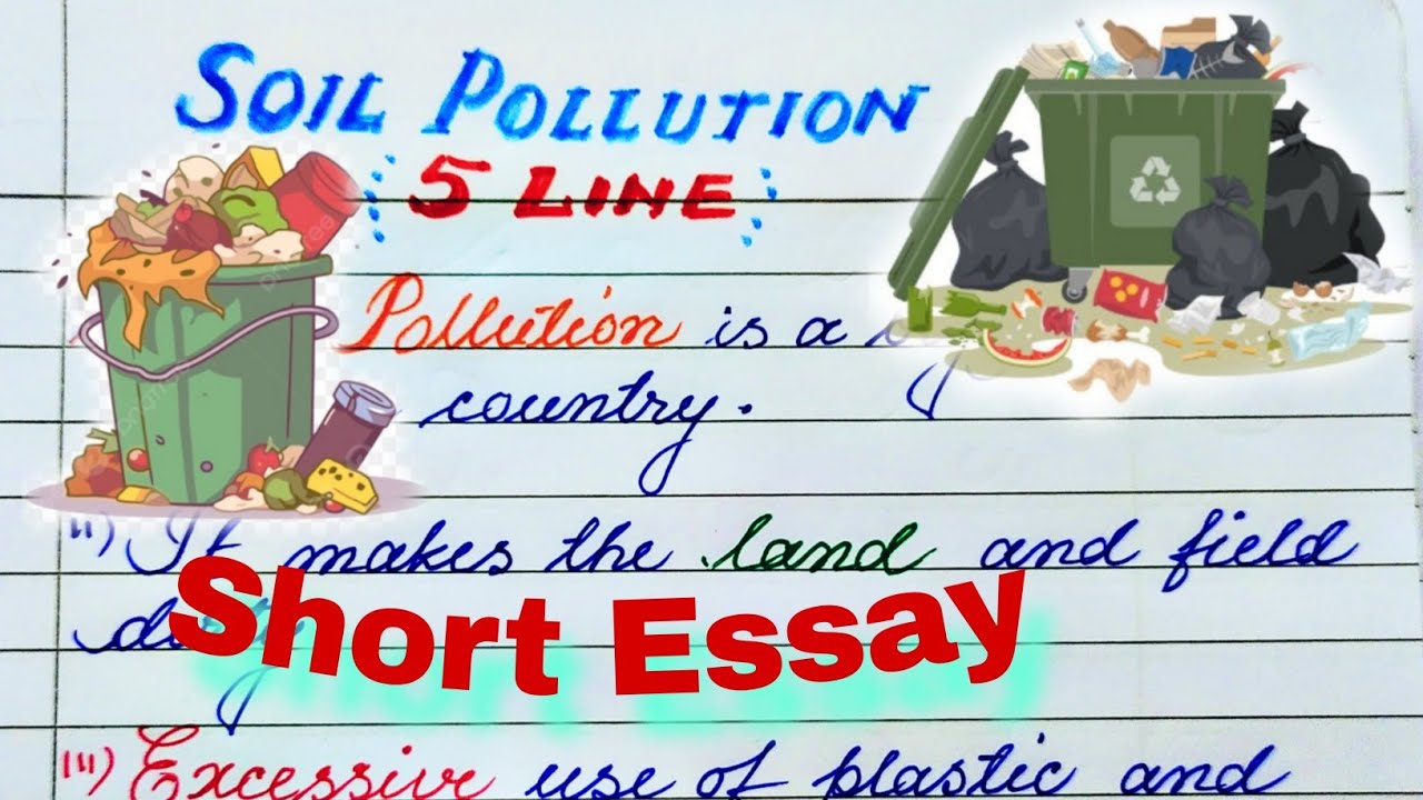 5 lines on soil pollution/Soil pollution essay in english | Essay on ...