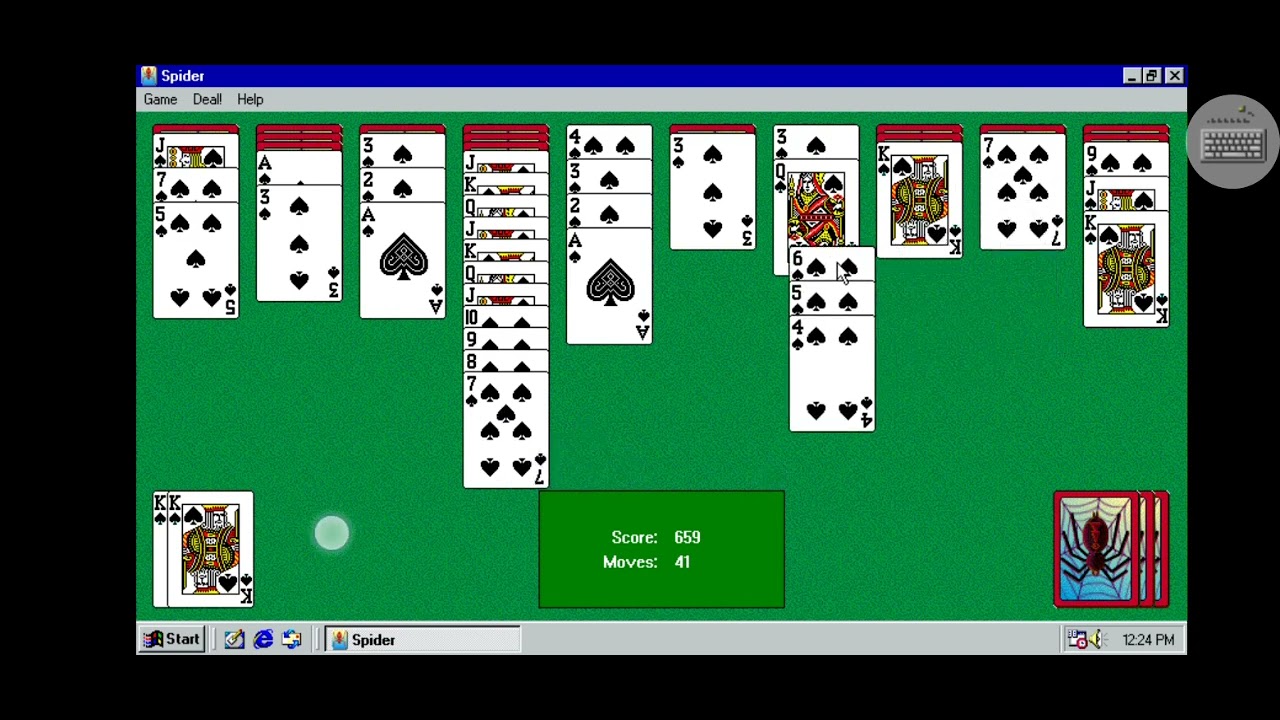 Spider solitaire #10 - YouTube