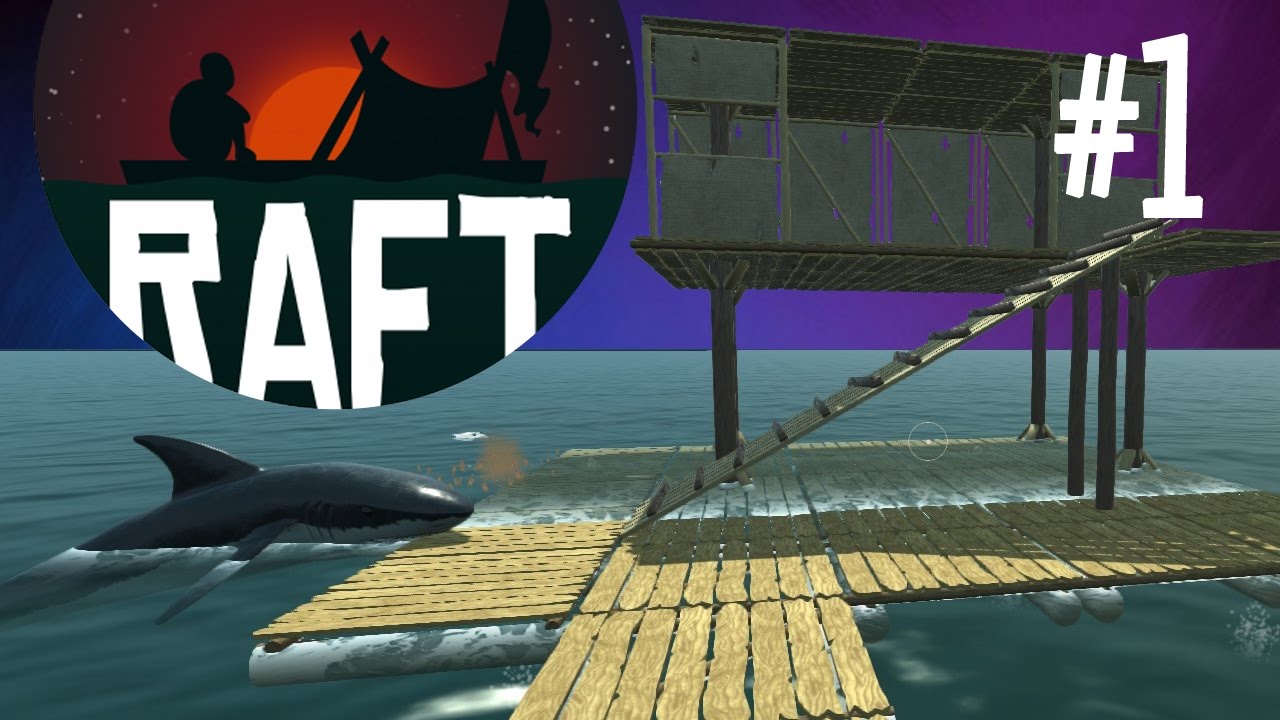 RAFT Gameplay!! #1 Survive the ocean ON A PIECE OF WOOD! - YouTube