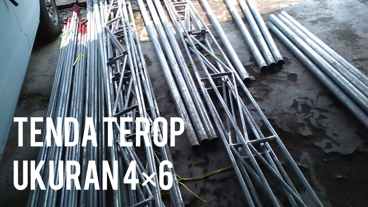 tenda terop dari pipa besi galvanis - YouTube