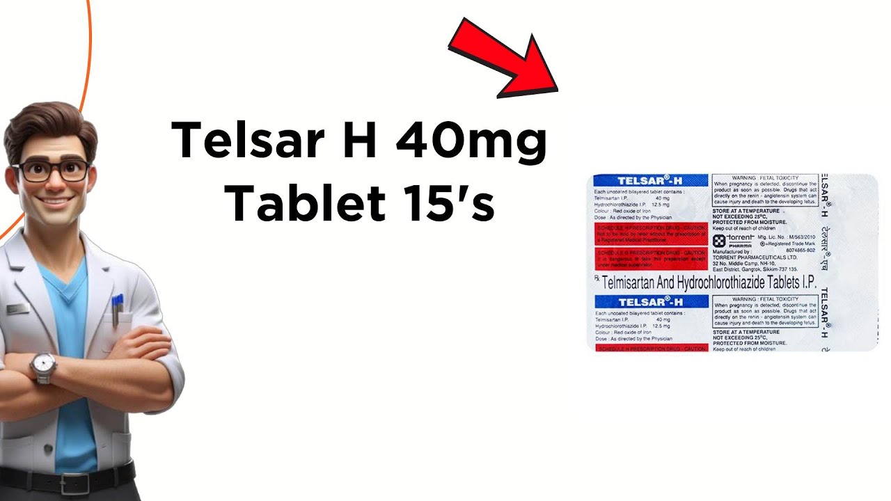 Telsar H 40mg Tablet - Uses, Side Effects & Dosage - YouTube
