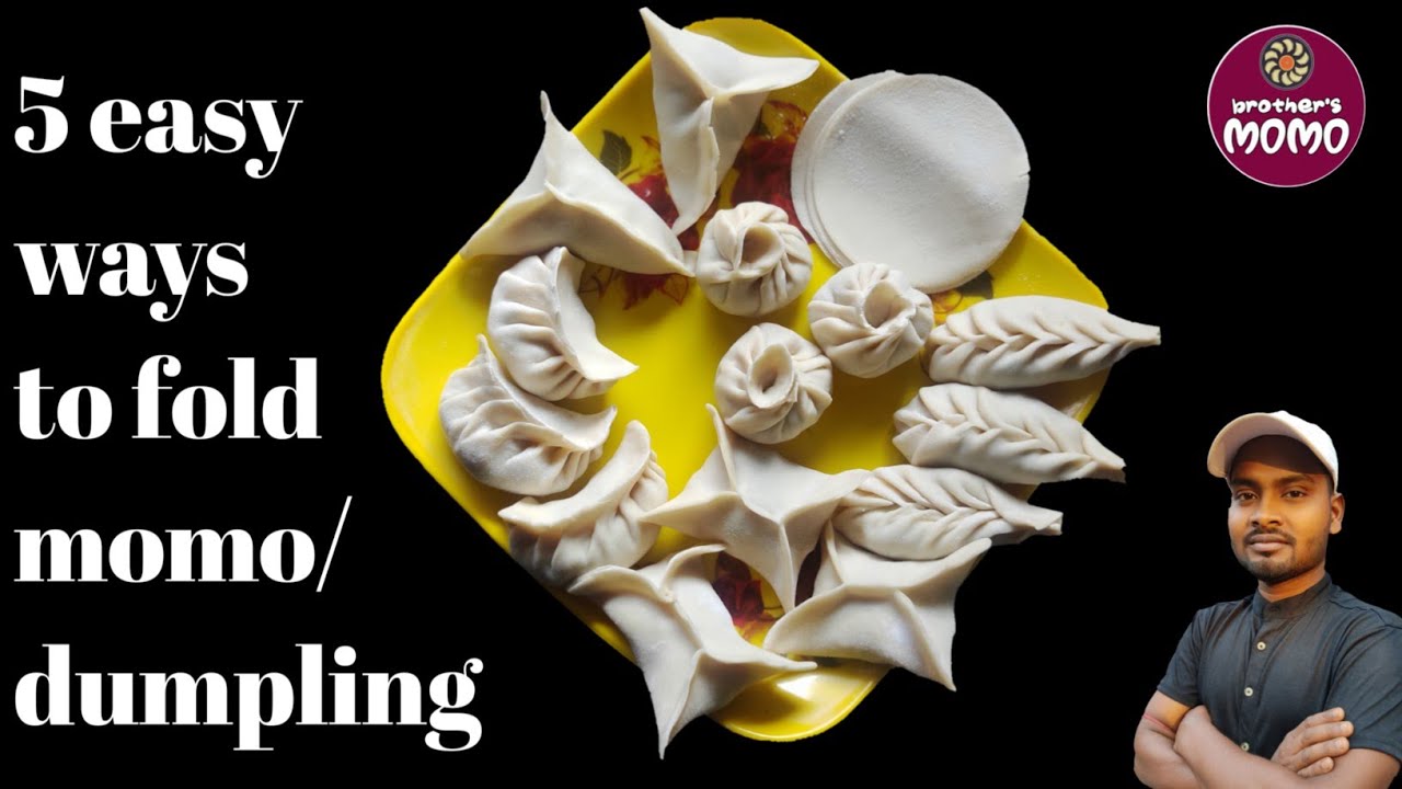 5 easy momo fold techniques//momo fold//dumpling wrap //how to make ...