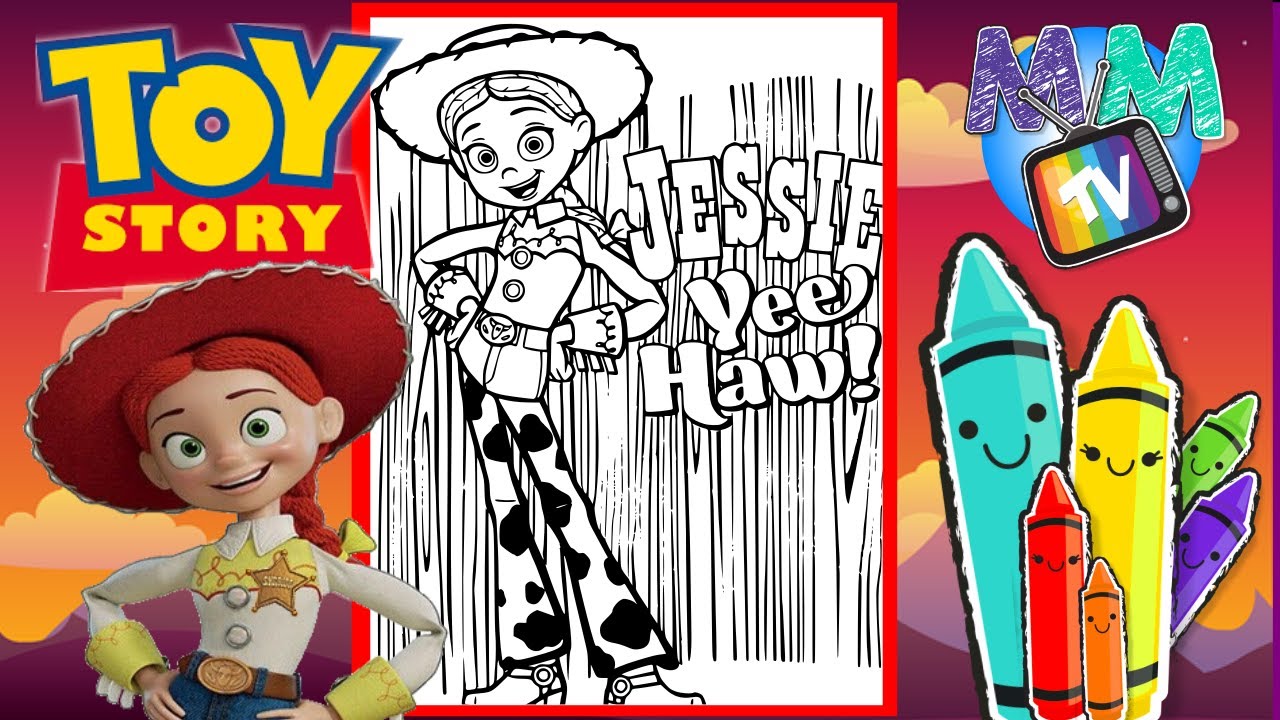 Color Along With Jessie From Toy Story In This Fun Coloring Page Video ...
