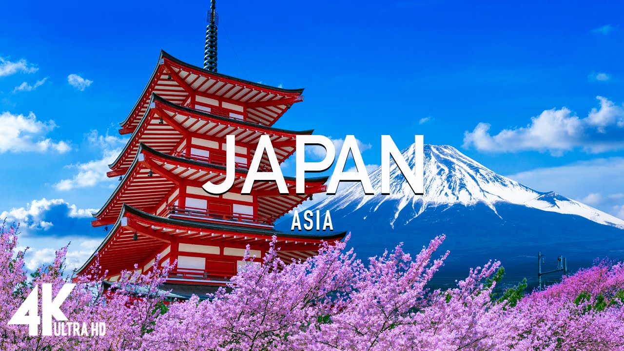 FLYING OVER JAPAN (4K UHD) - Relaxing Music Along With Beautiful Nature ...