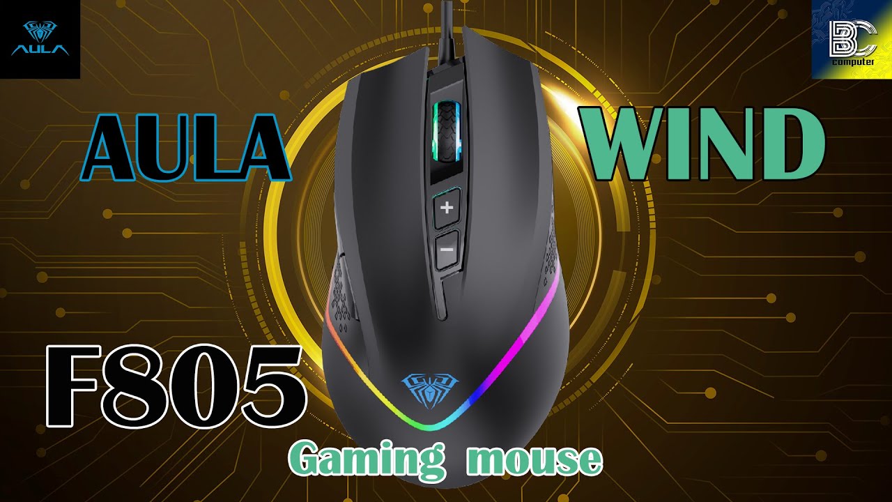 แกะกล่อง รีวิวเม้าส์ AULA WIND F805 Gaming mouse มีโปรแกรมปรับแต่งด้วย ...