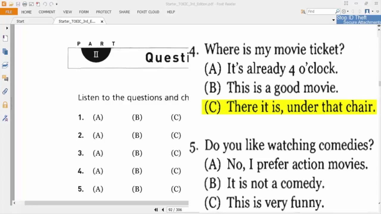 Starter Toeic Listening Unit 4 - YouTube
