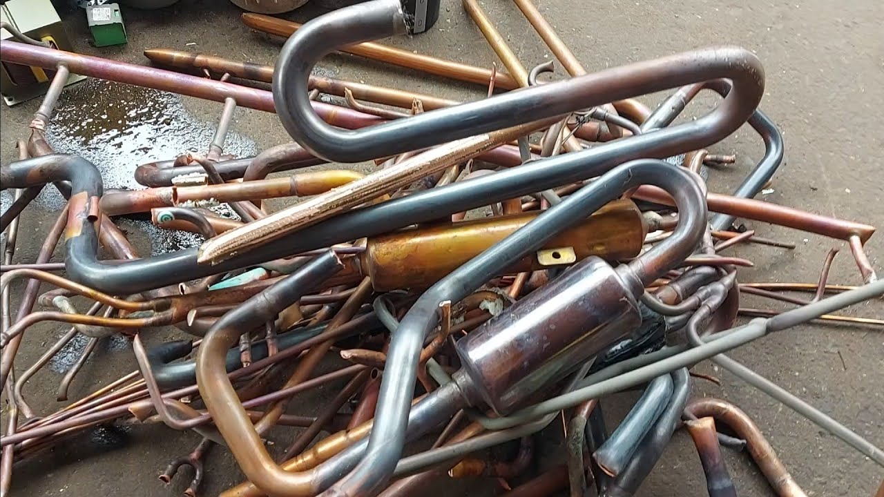 Stripping Down 3 Ducted A/C Units for Copper, Brass, n Rads - YouTube