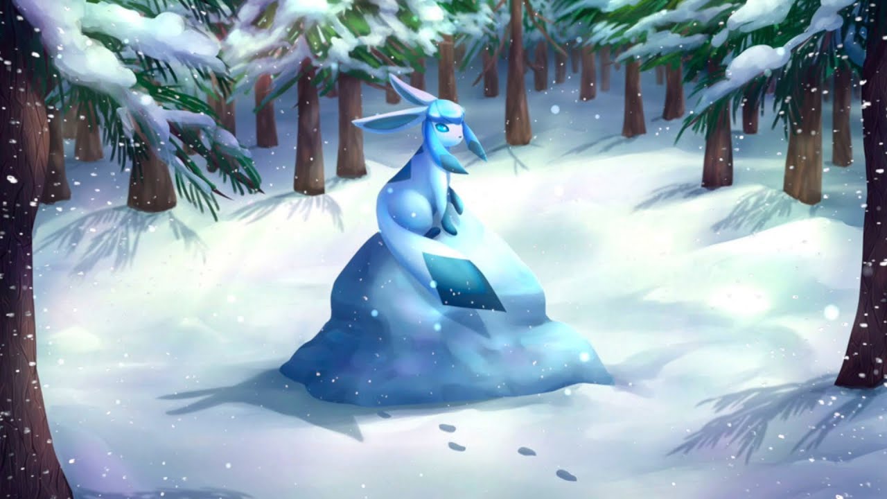 Winter Ambience ASMR | Pokemon Glaceon Snow Scene with Blizzard Sounds ...