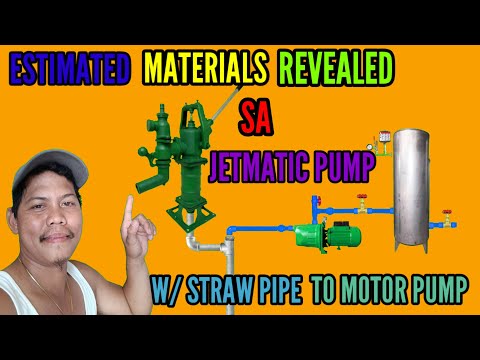 JETMATIC PUMP, WITH STRAW PIPE TO MOTOR PUMP AND PRESSURE TANK