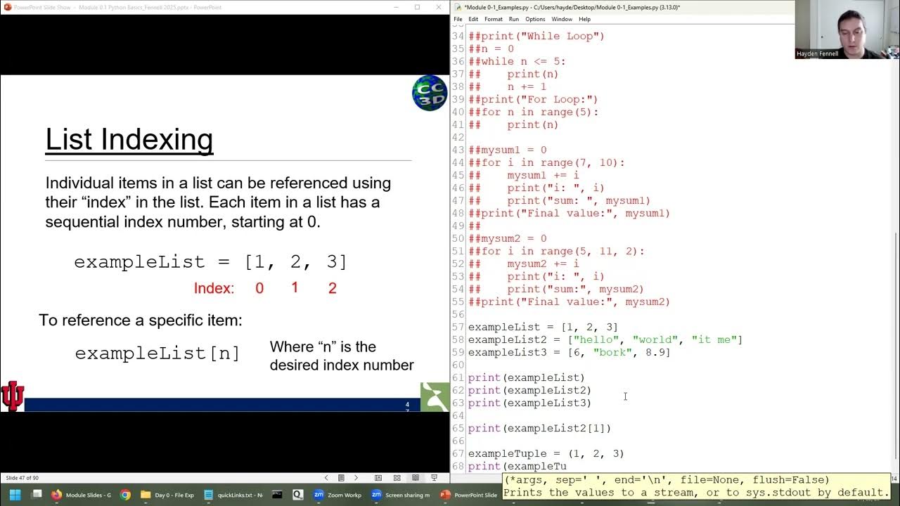CompuCell3D WS 2025: 0.2: Sequences & Modeling in Python [Hayden Fennell] July 19, 2025 - YouTube