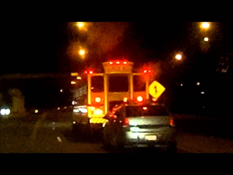 School Bus Towing a Car 3:40 am - YouTube