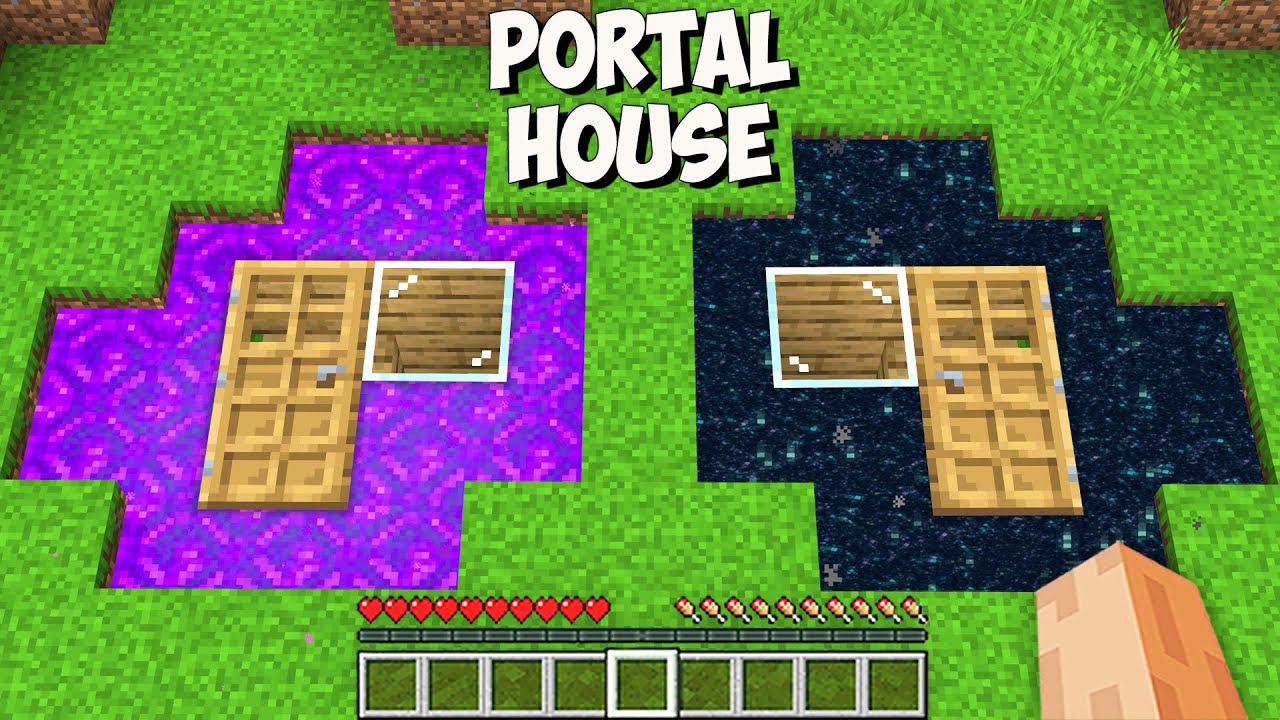 Which PORTAL HOUSE is BETTER in Minecraft? I found NETHER PORTAL HOUSE ...
